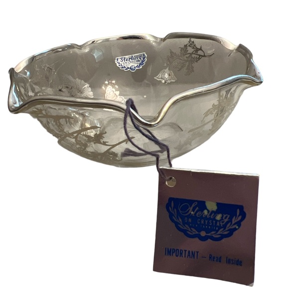 Silver City Glass Co | Art | Vintage Silver City Silver Overlay Glass ...